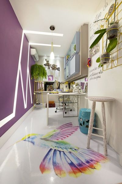 Foto: Habitación con Pared en Lila #414161 - Habitissimo