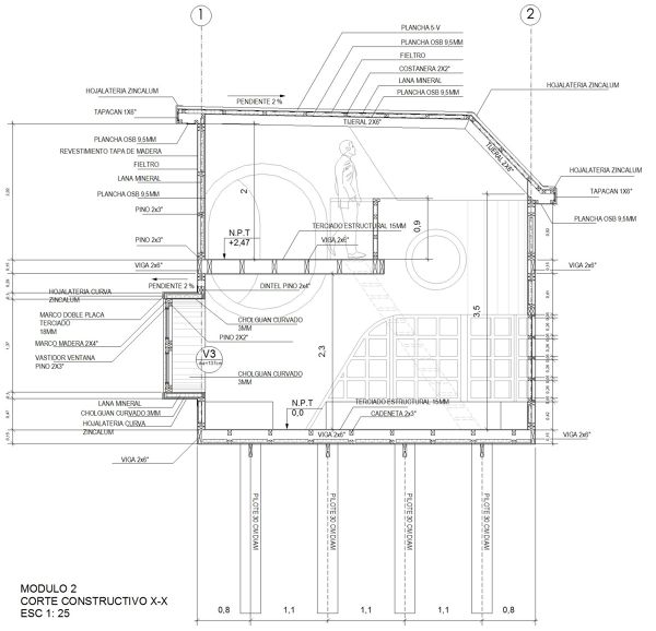 Foto: Corte Constructivo Modulo 2 de Utreras Arquitecto #139641 ...
