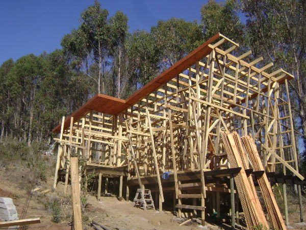 Foto: Estructura de Casa en Tabiqueria de Palos de 2x3 y 2x4 de Felipe ...