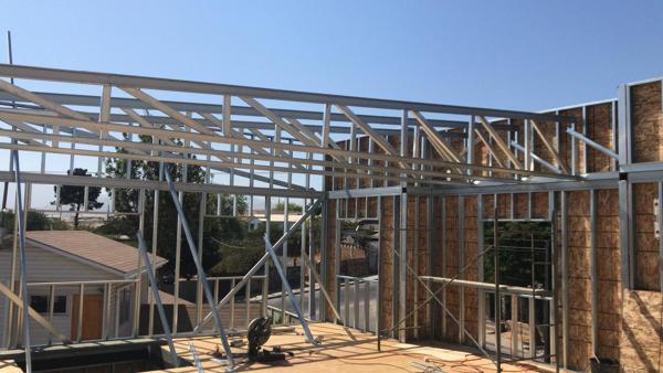 Foto: Estructura de Techumbre en Metalcon a una Agua Segundo Piso de ...