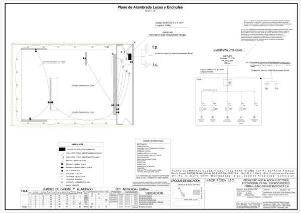Foto: Plano Eléctrico de Planta de Stand Ferial Enex de Elektroplanos ...